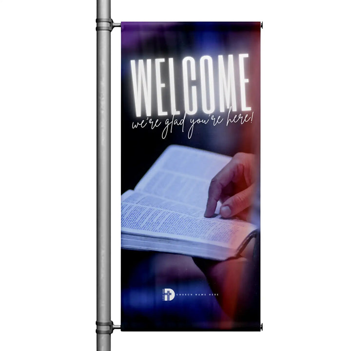 Welcome Church Bible Pole Banner High Quality Printing | StNicks – St ...
