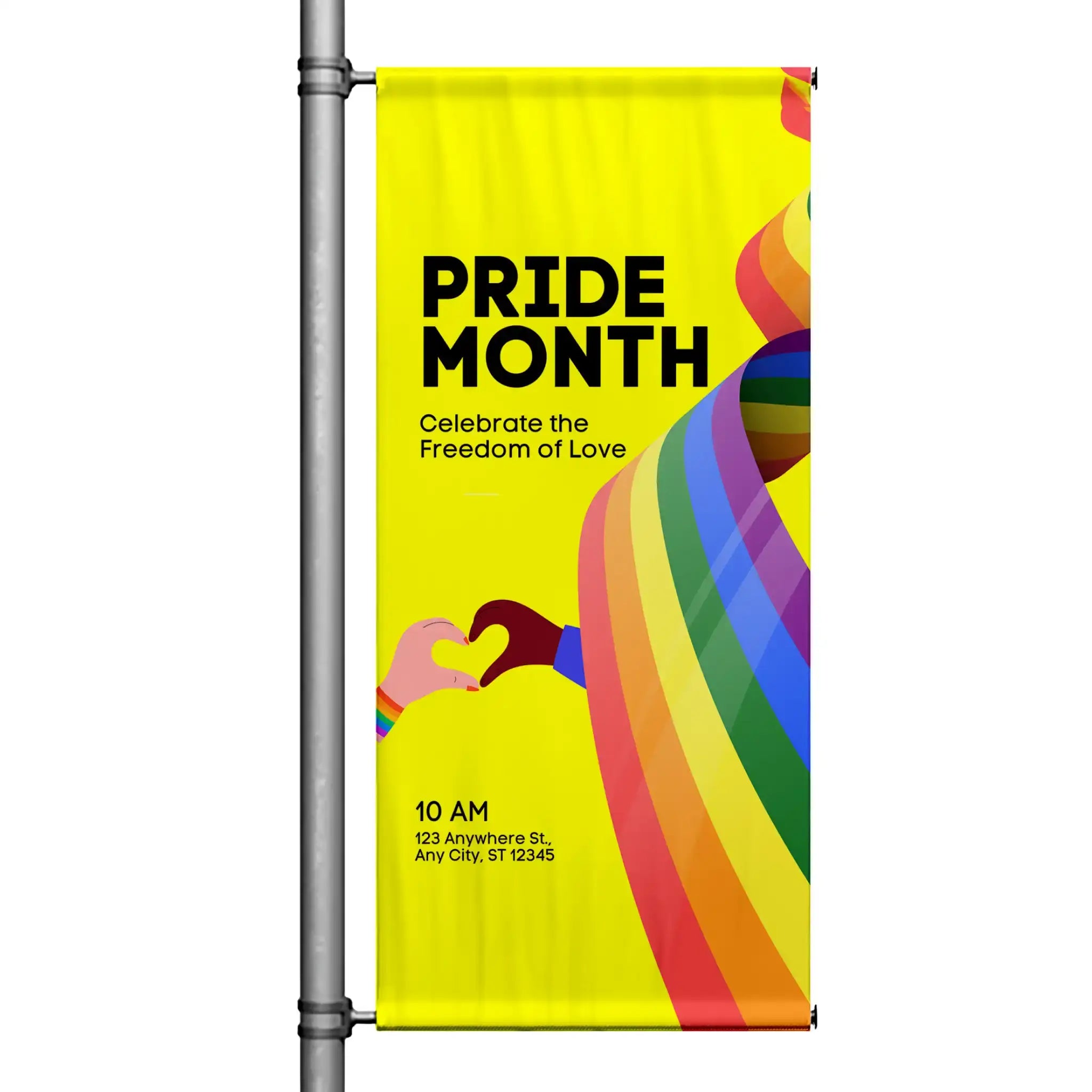 Freedom of Love Pride Vinyl Banner High-Quality Print | St Nicks – St ...