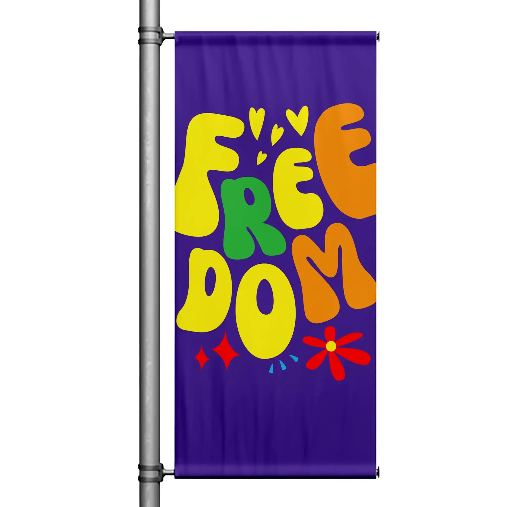 Pride Flag Freedom Pole Banner in Durable Vinyl Customizable – St ...