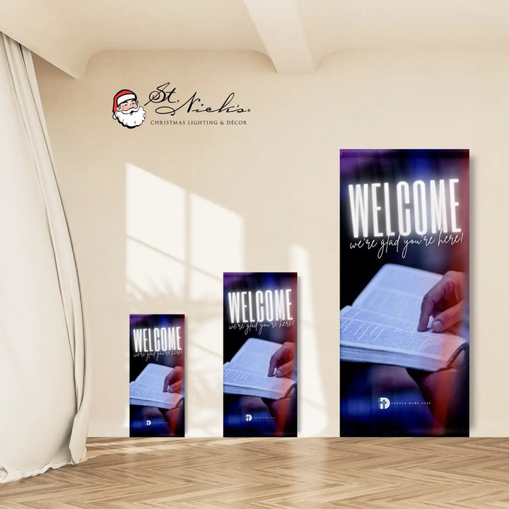 Welcome Church Bible Pole Banner High Quality Printing | StNicks – St ...