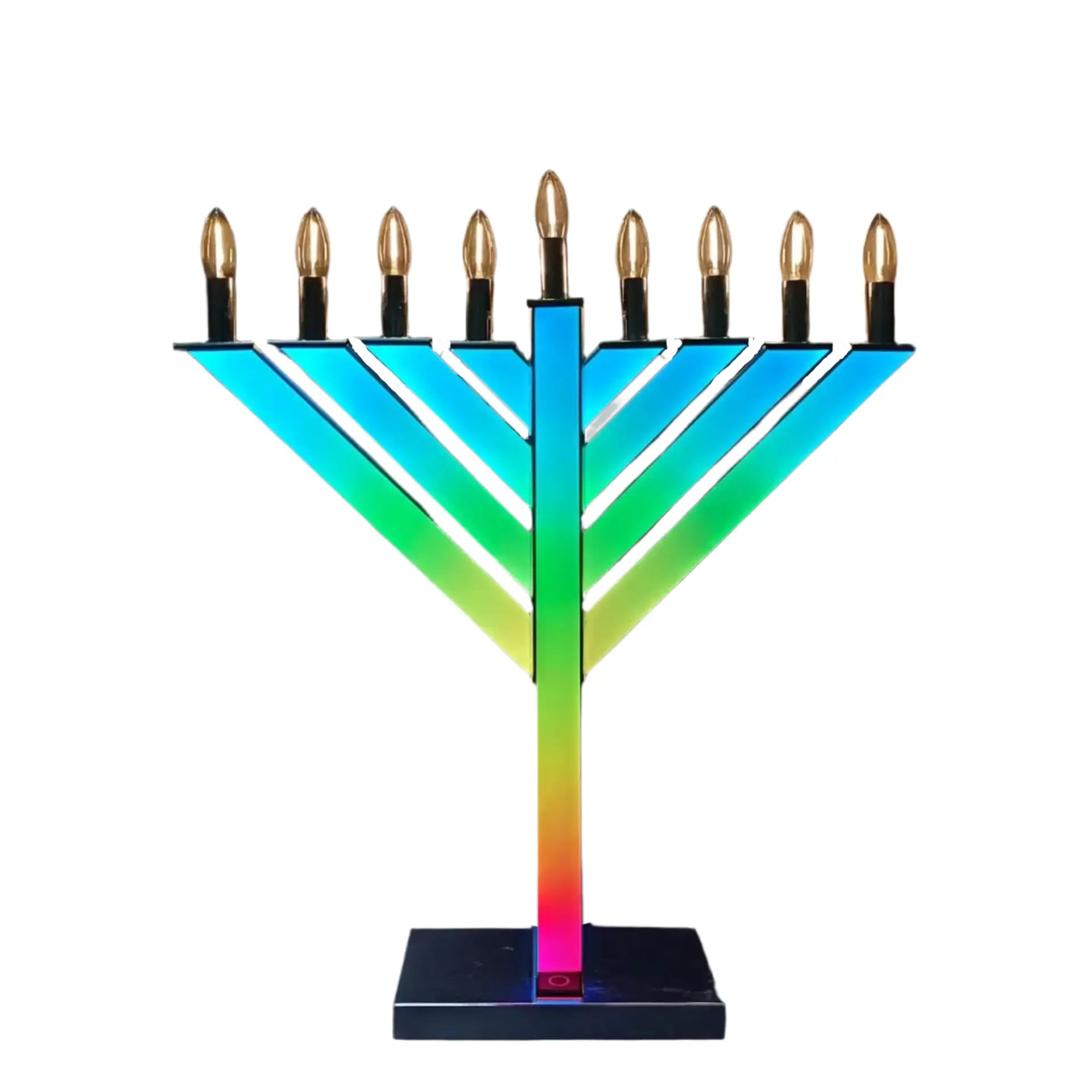 Lux 24-Inch Menorah Multi-Color LED Lights | Holiday Display – St ...